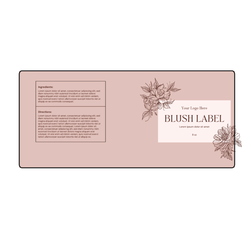 Blush Label Template - Cosmetic Labs Canada