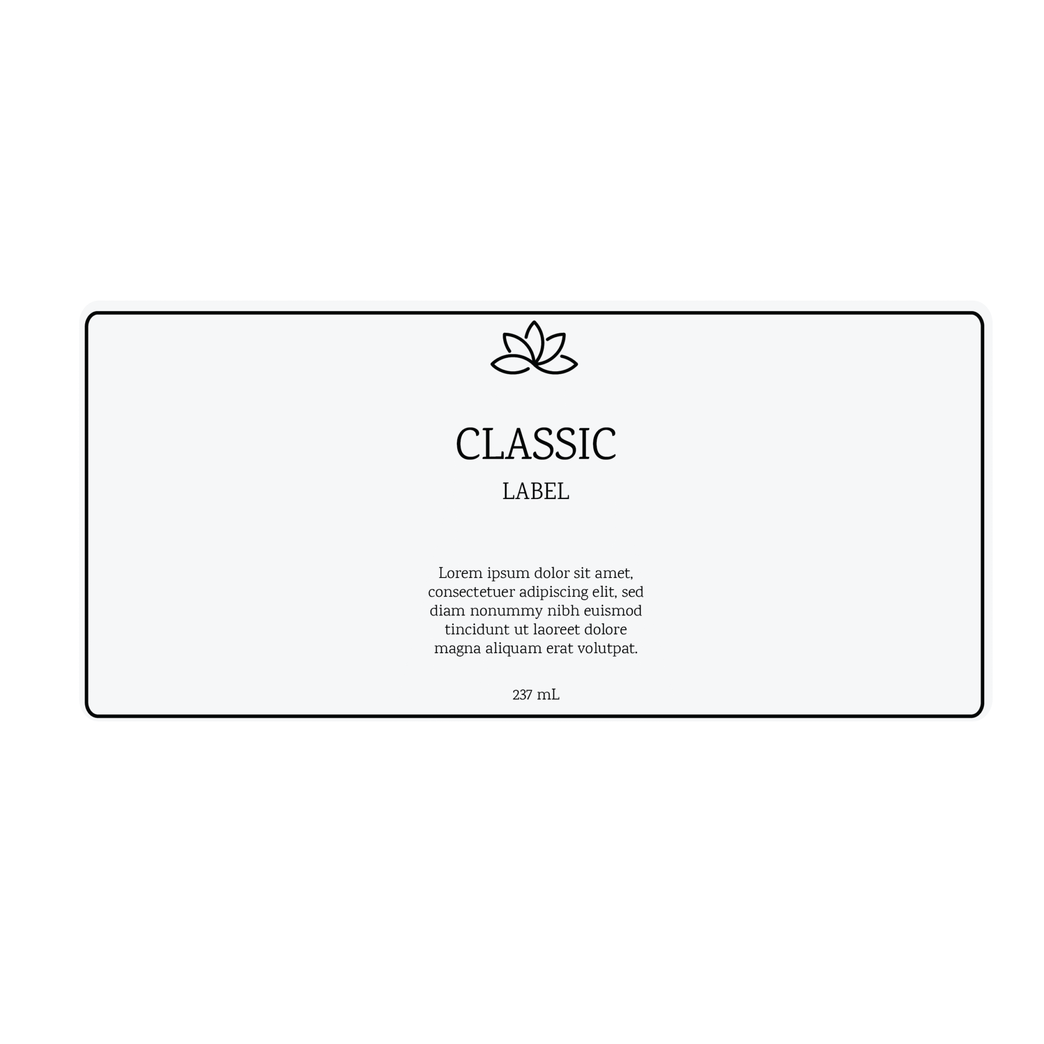 Classic Label Template - Cosmetic Labs Canada